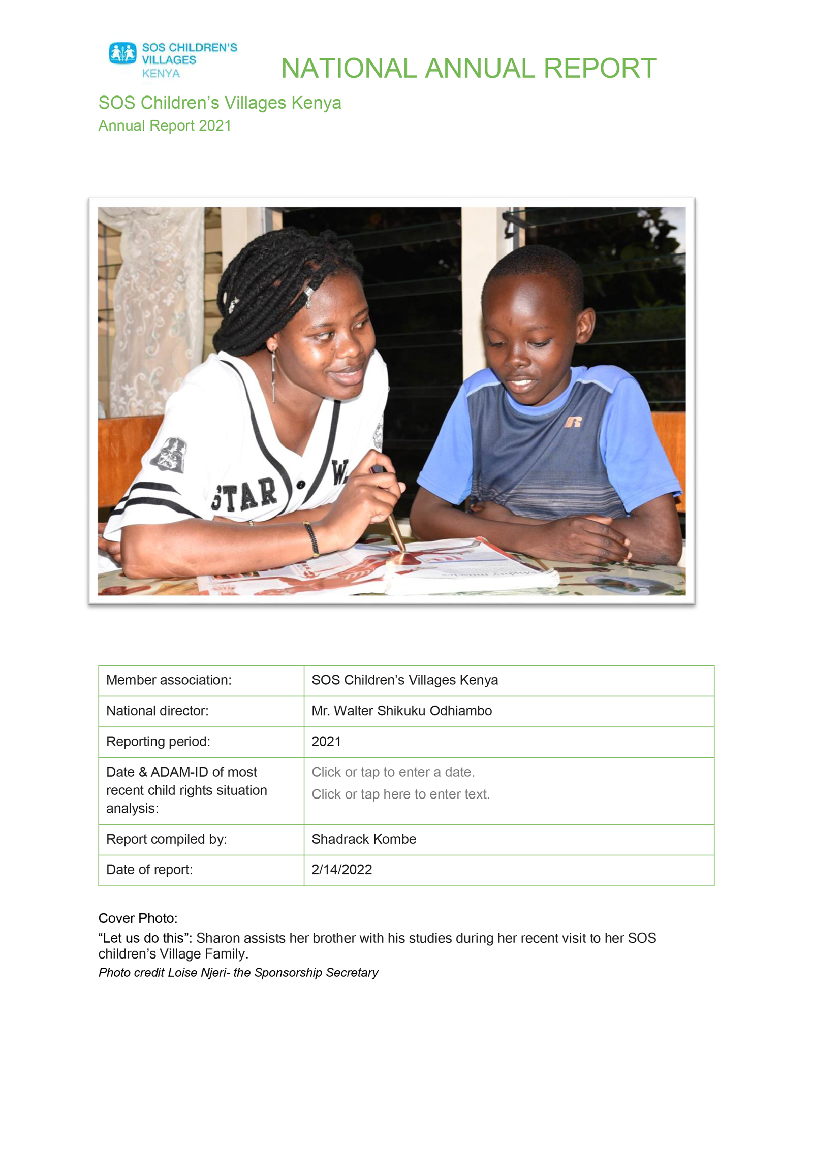 Annual Reports - SOS Children's Villages